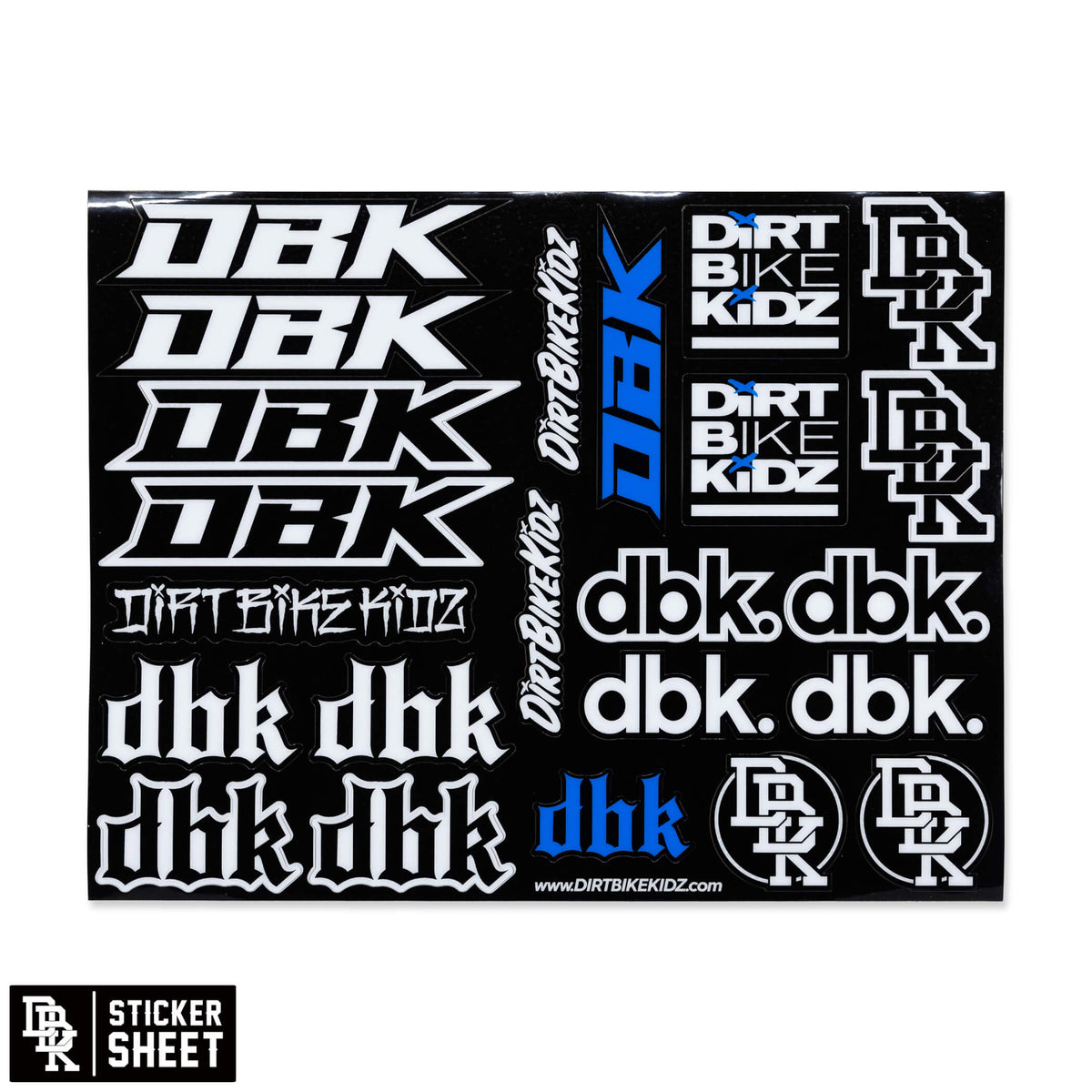 DBK Sticker Sheet | Moto Pack | High Quality Decals – Dirt Bike Kidz