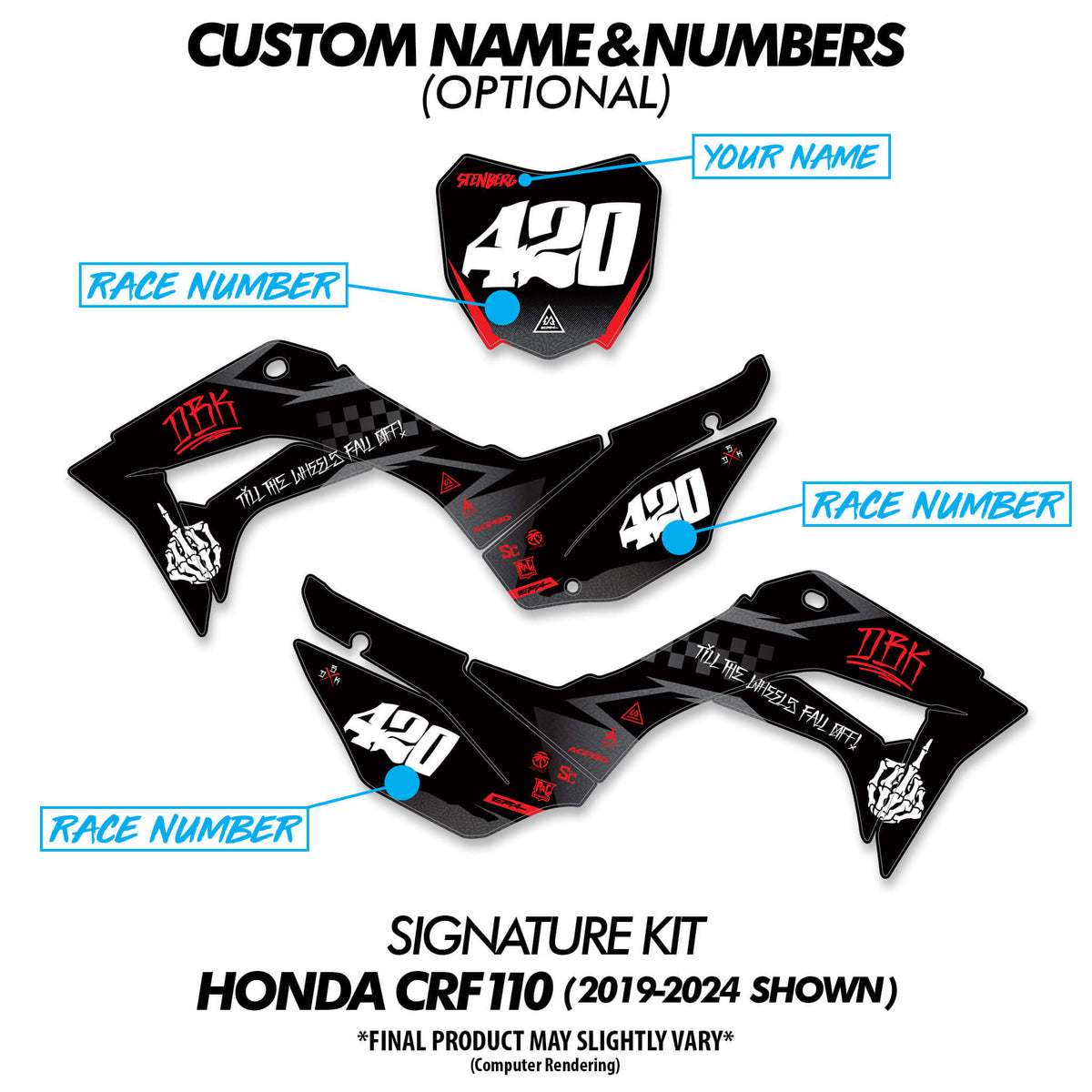 Pit Bikes | DBK 909 FU | Motocross Graphics Kit