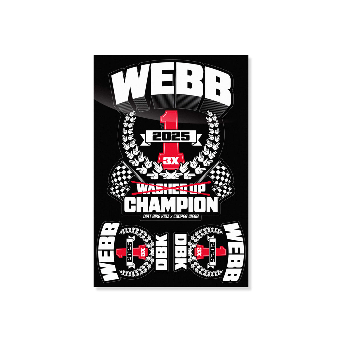 The Champ | CW2 x DBK Sticker Pack | Cooper Webb Series – Dirt Bike Kidz