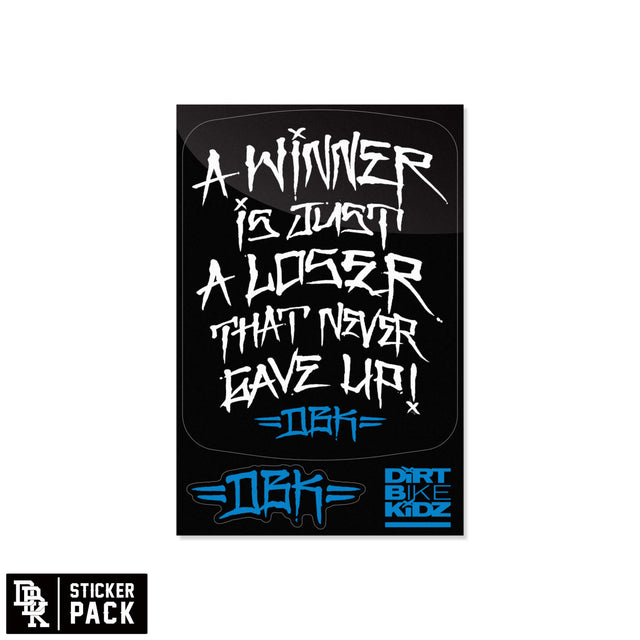 Winner | DBK Sticker Packs | Fast, Worldwide Shipping – Dirt Bike Kidz
