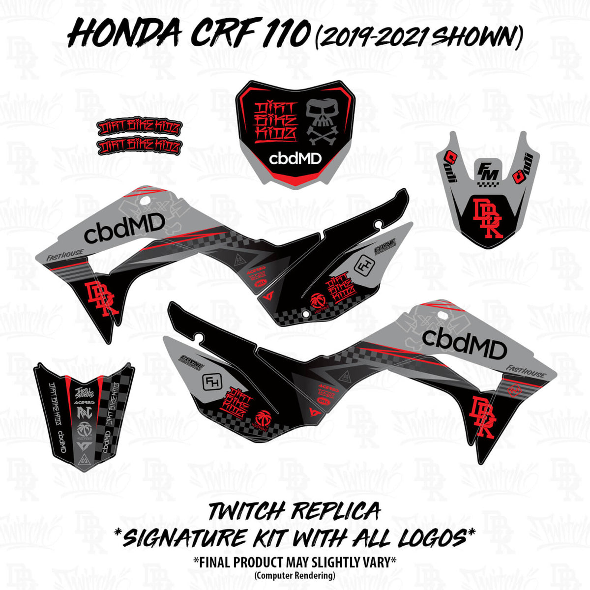 Honda CRF 110 Faded Edition | Replica Graphics | Worldwide Shipping
