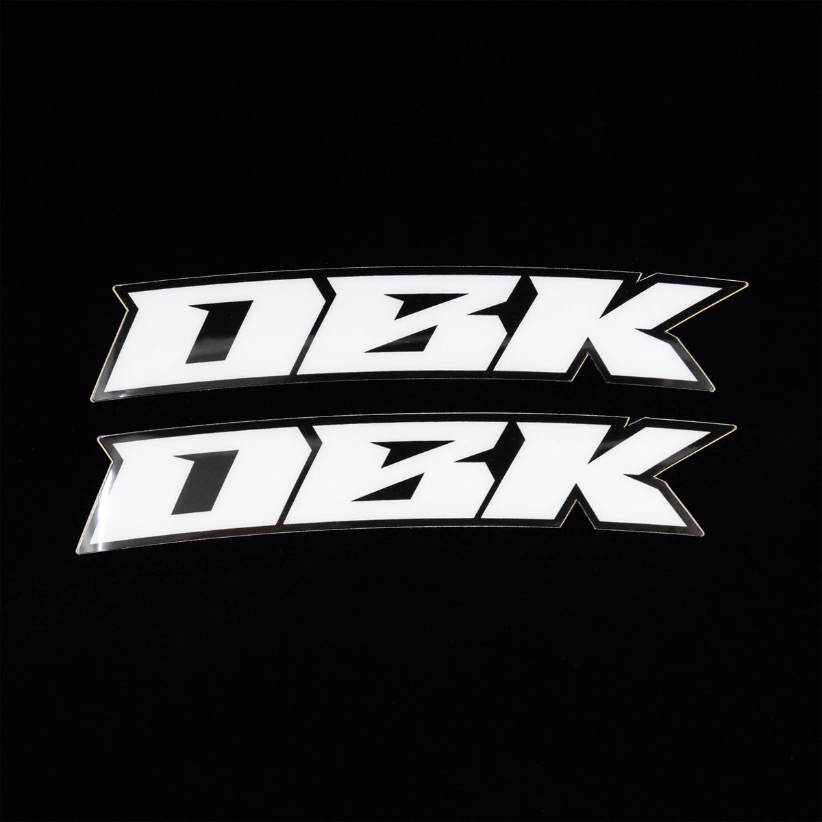 DBK Racer Decals White | Motocross Graphics | Front Fender Decals